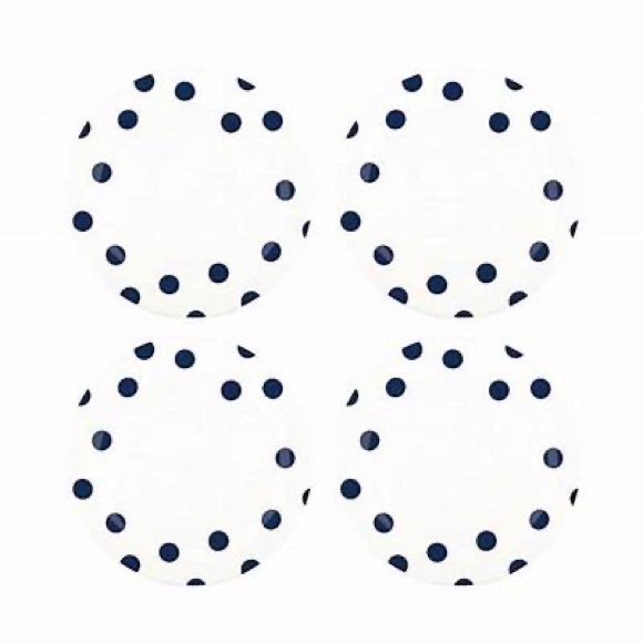 kate spade | Dining | New Kate Spade Deco Dot Cobalt Dinner Plates ...